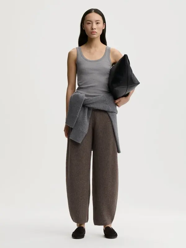 BY MALENE BIRGER Dali Organic Cotton Tank Top - Grey Melange