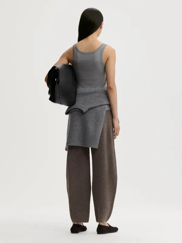 BY MALENE BIRGER Dali Organic Cotton Tank Top - Grey Melange