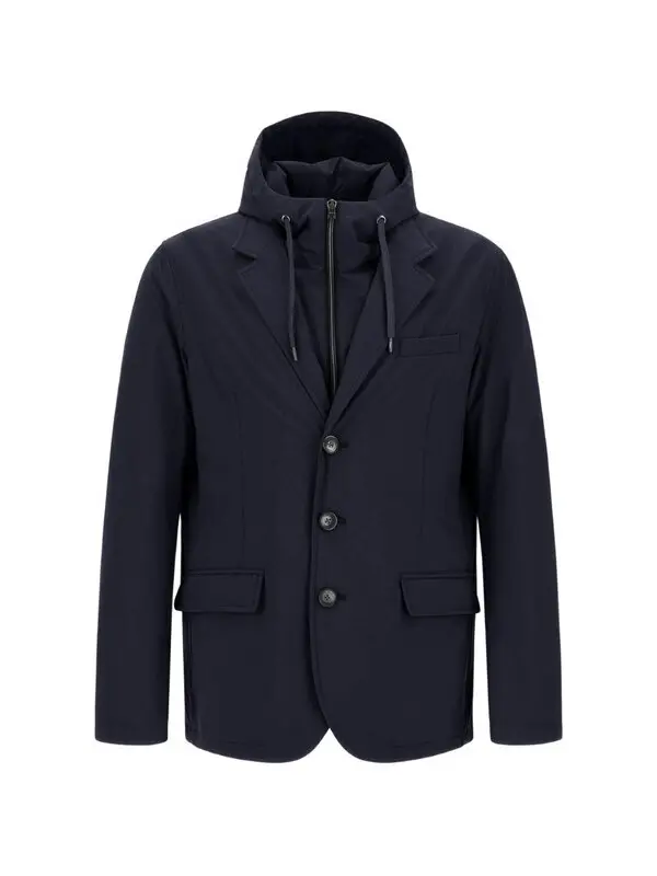 Herno Nylon Blazer Jacket - Blue