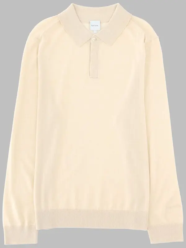 Paul Smith Merino Wool Polo Shirt - Beige