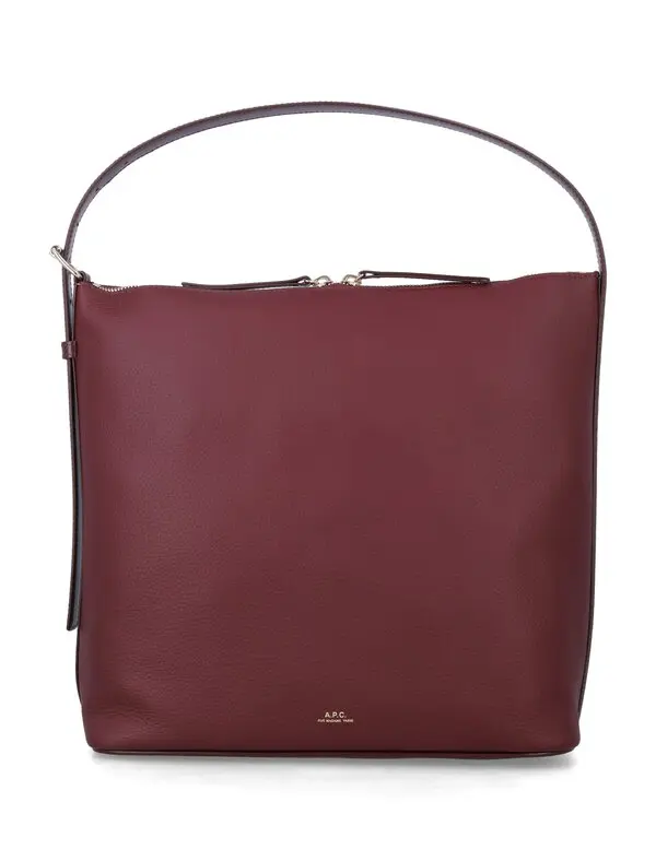 A.p.c. Leather Shoulder Bag - Wine