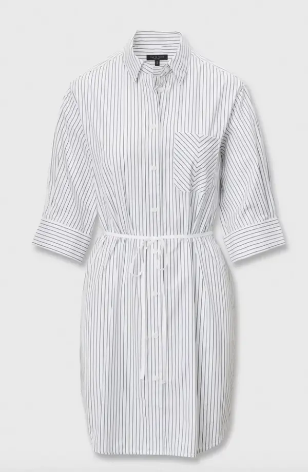 Rag & Bone Lucia Striped Cotton Mini Dress