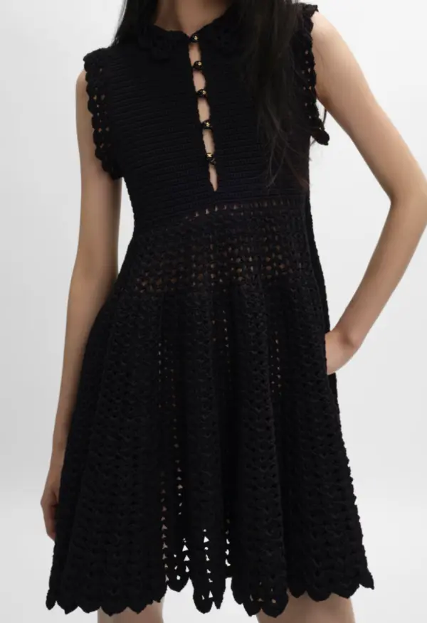 Celine Crochet Mini Dress