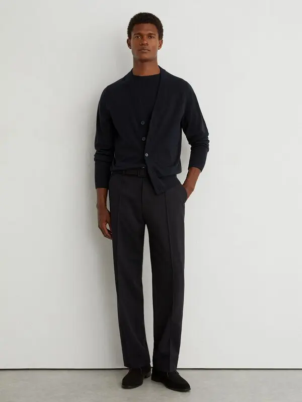 REISS Ashcroft Merino Wool V-neck Cardigan