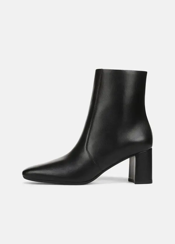 Vince Tegan Leather Ankle Boot - Black