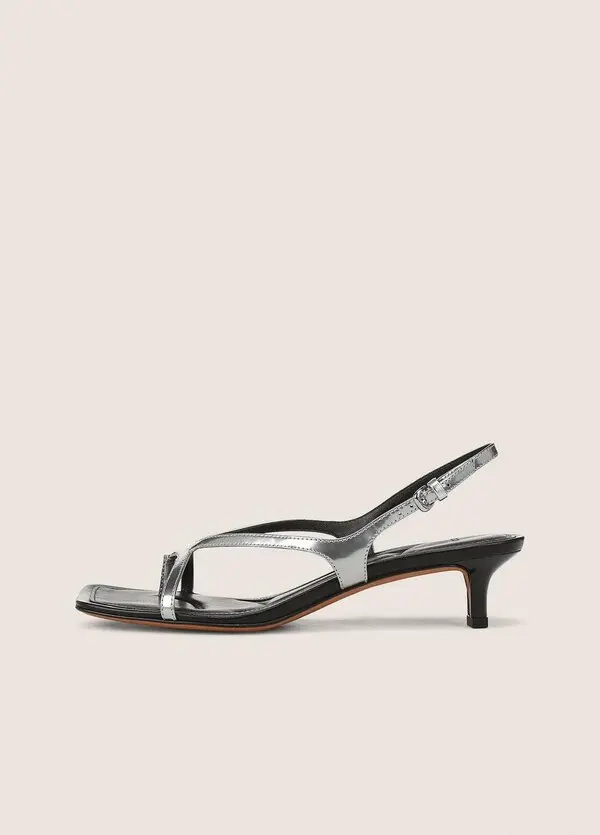 Vince Posie Metallic Leather Heeled Sandal