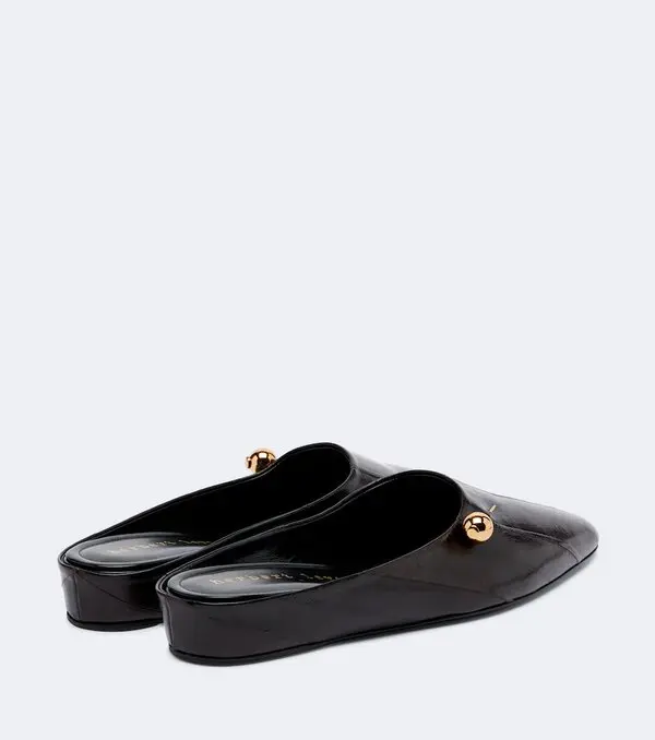 HERBERT LEVINE Sleep On It Leather Mules - Brown
