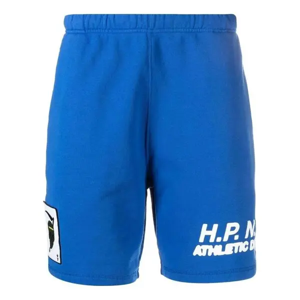 Heron Preston Athletic Shorts With Graphic Appliqu - Blue