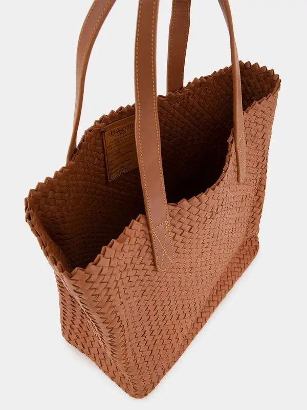 Dragon Diffusion Woven Leather Shoulder Bag