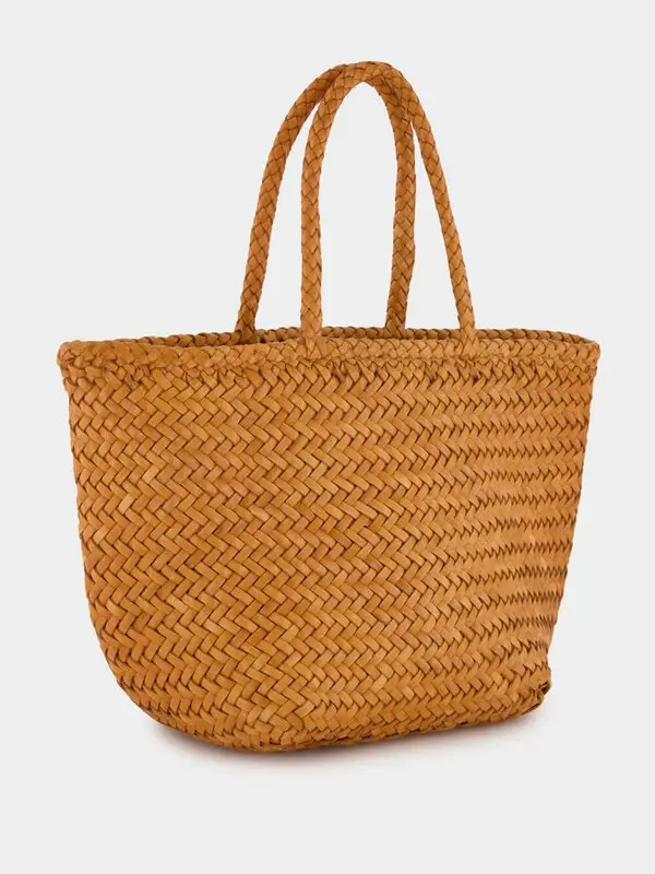 Dragon Diffusion Grace Basket Small Woven Leather Bag