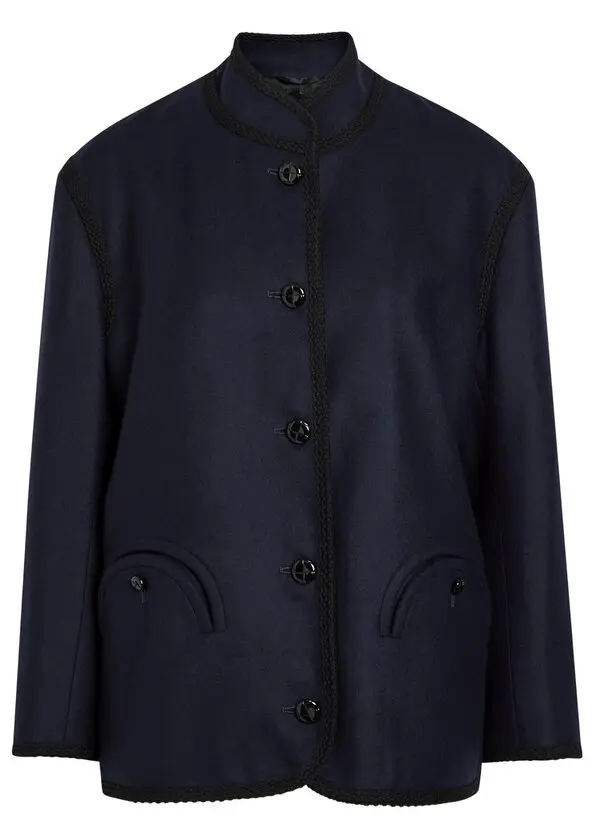 BLAZÉ MILANO Curly Embroidered Wool Jacket