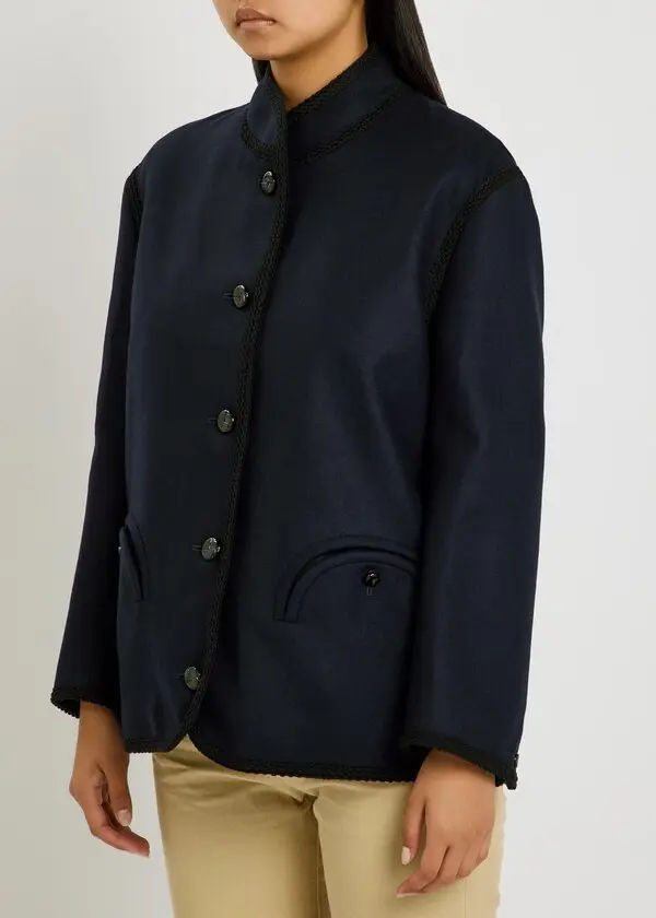 BLAZÉ MILANO Curly Embroidered Wool Jacket