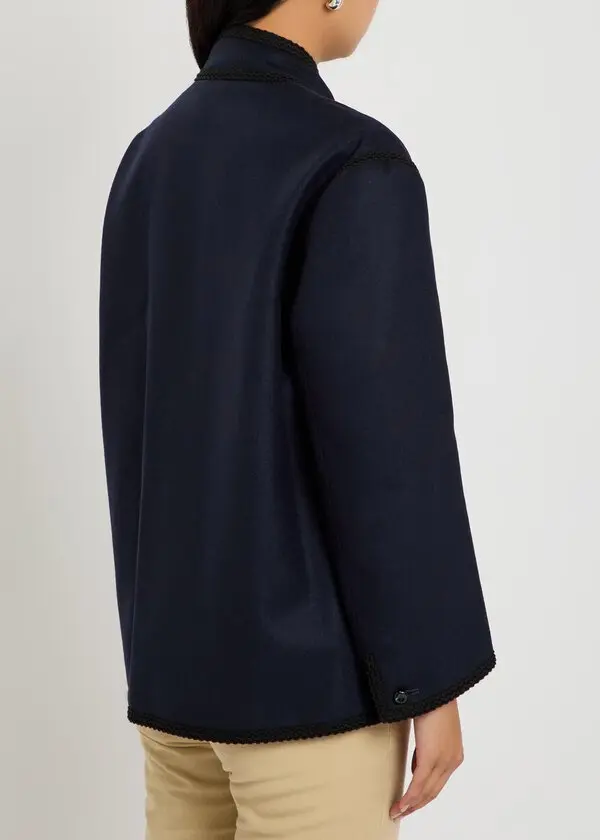 BLAZÉ MILANO Curly Embroidered Wool Jacket