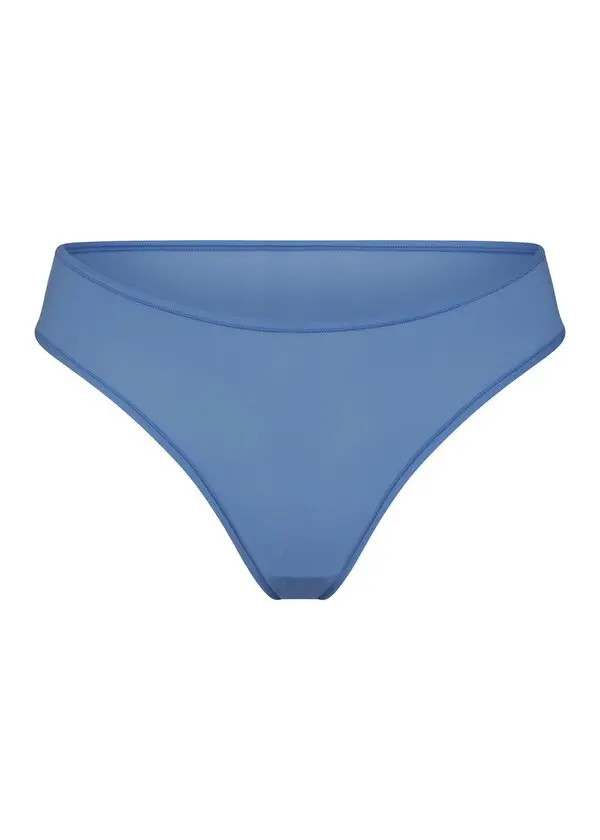 SKIMS Stretch-jersey Thong - Blue