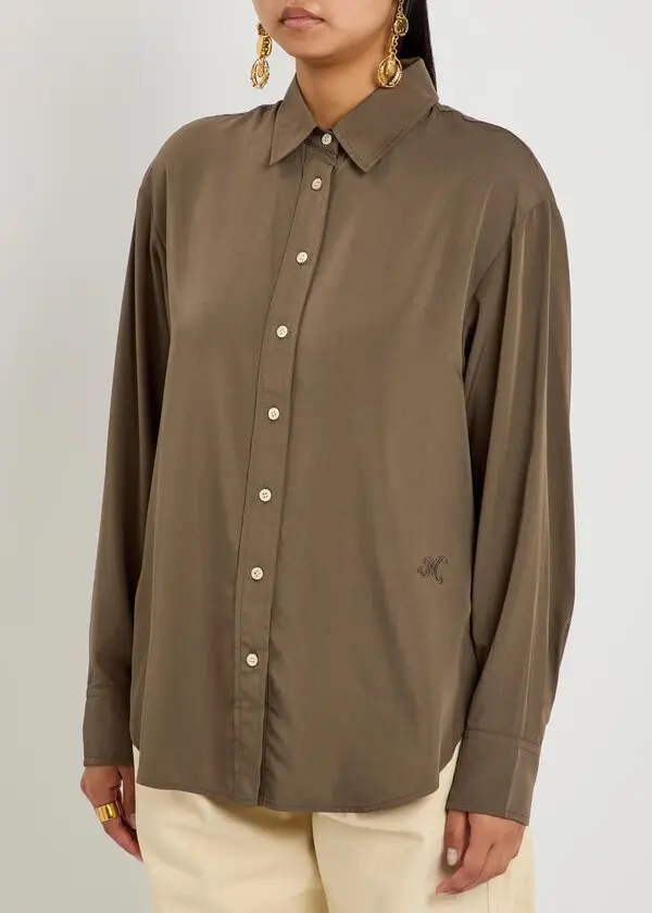 Isabel Marant Étoile Fabriza Logo-embroidered Modal-blend Shirt