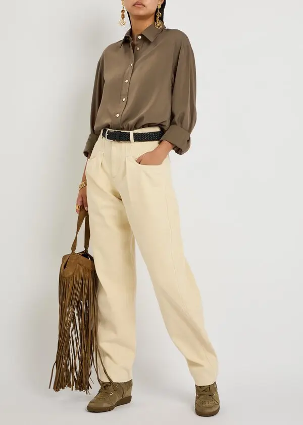 Isabel Marant Étoile Fabriza Logo-embroidered Modal-blend Shirt
