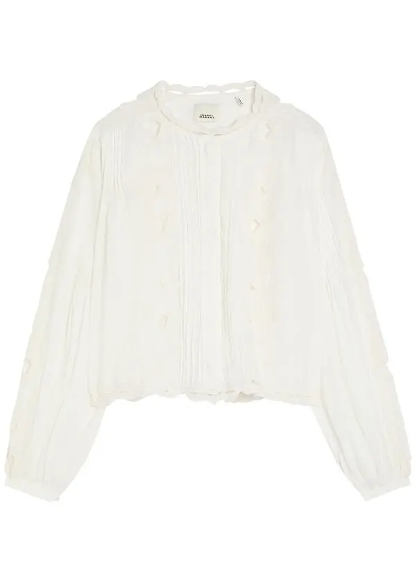 Isabel Marant Étoile Rubra Floral-embroidered Ramie Blouse