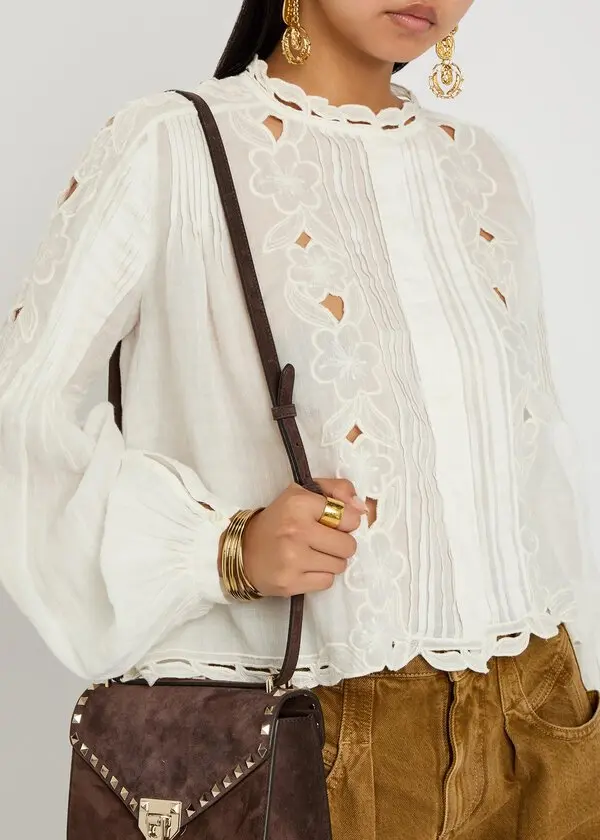 Isabel Marant Étoile Rubra Floral-embroidered Ramie Blouse