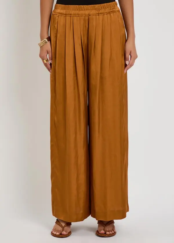 Isabel Marant Étoile Nolia Wide-leg Satin Trousers