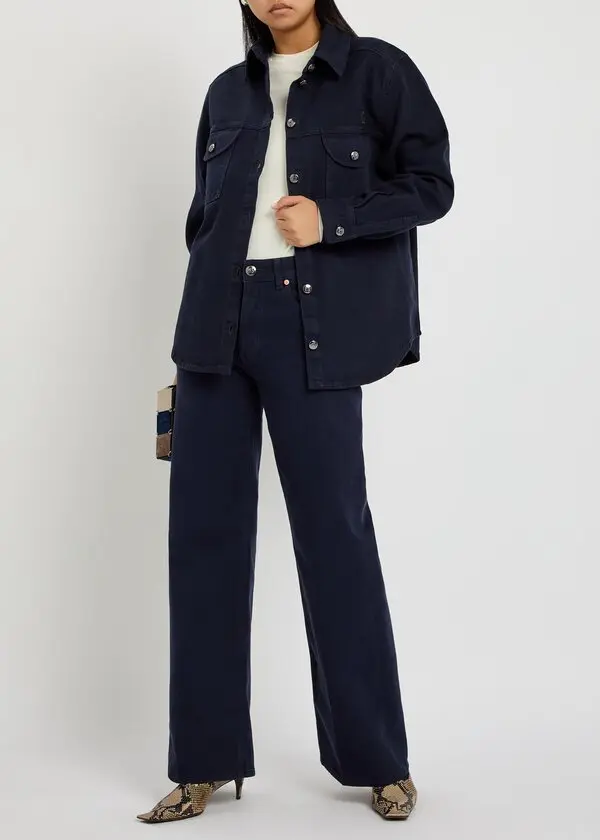 BLAZÉ MILANO Berber Logo-embroidered Denim Shirt
