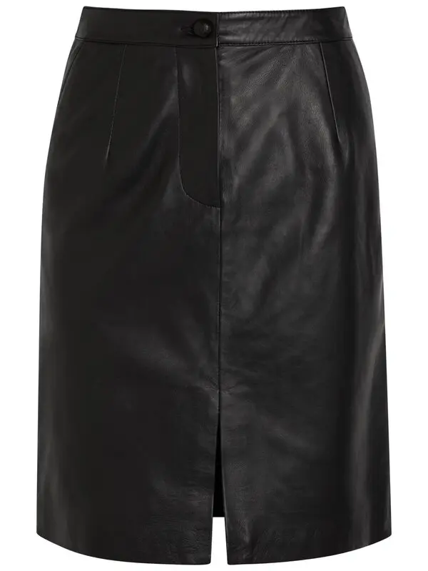 BLAZÉ MILANO Popeye Leather Knee-length Skirt