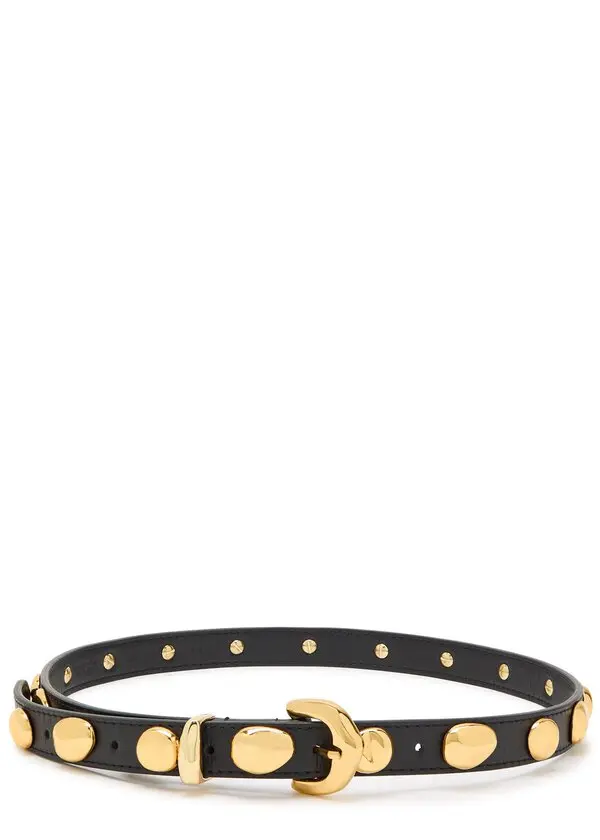AMANU The Vaal Studded Leather Belt - Black