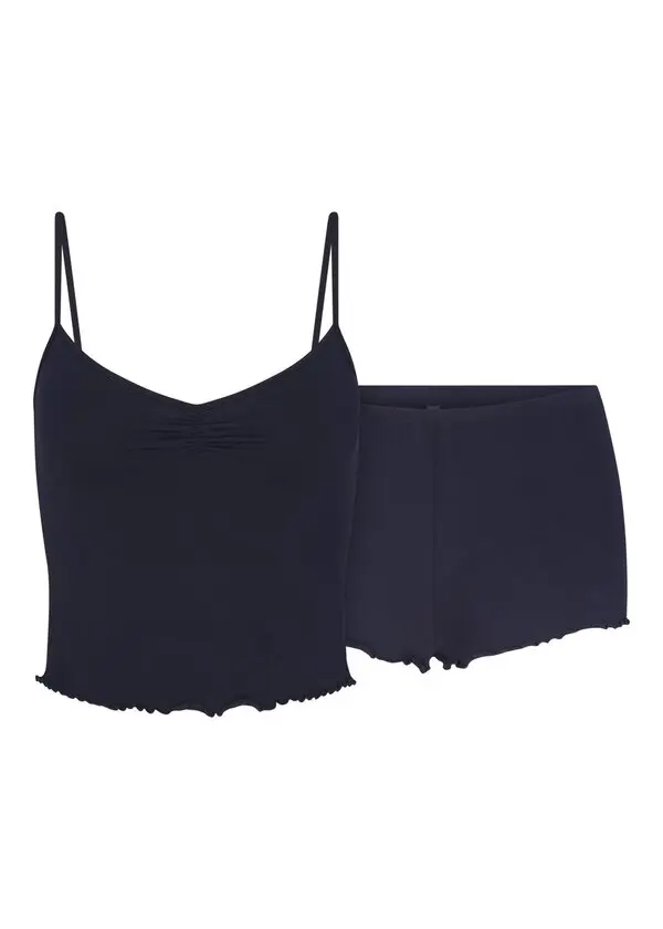 SKIMS Sleep Camisole Stretch-modal Pyjama Set - Navy