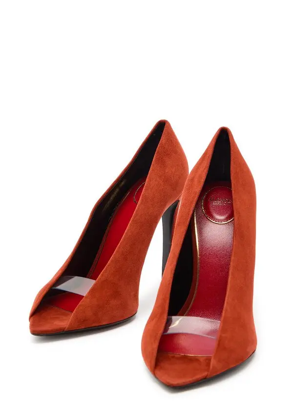 Valentino Garavani Révélé 105 Suede Pumps - Orange