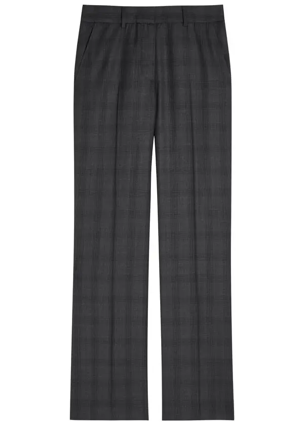 BLAZÉ MILANO Lundy Plaid Wool Trousers