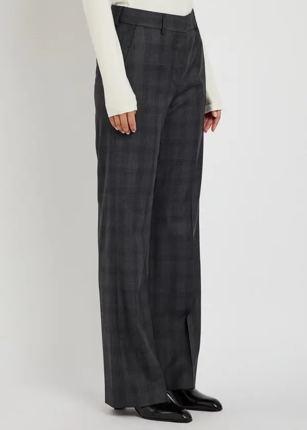 BLAZÉ MILANO Lundy Plaid Wool Trousers