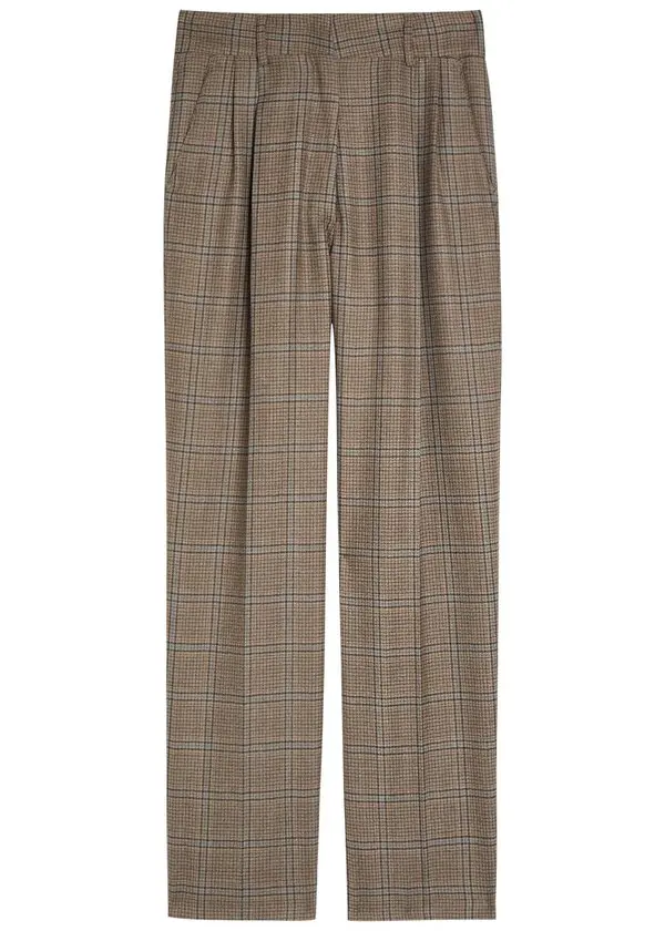 BLAZÉ MILANO Fox Checked Wool Trousers