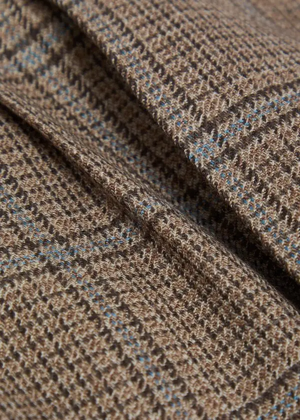 BLAZÉ MILANO Fox Checked Wool Trousers