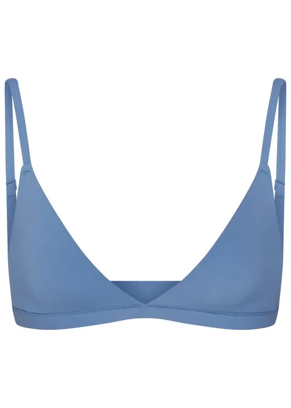 SKIMS Stretch-jersey Triangle Bralette - Blue