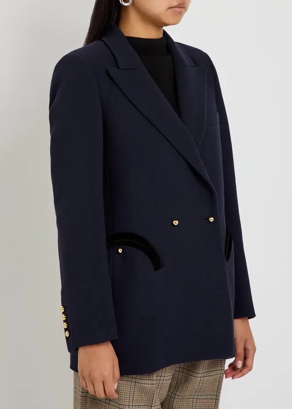BLAZÉ MILANO Everyday Double-breasted Wool Blazer
