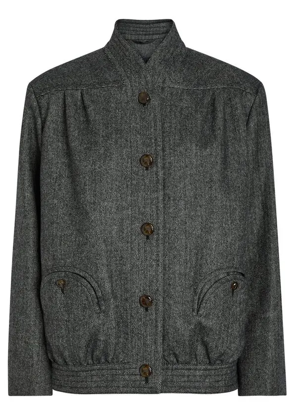 BLAZÉ MILANO Coiba Herringbone Wool-blend Jacket