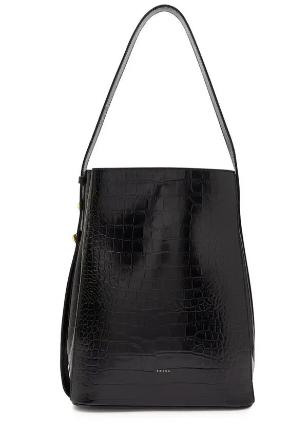 AMANU The Somalia Crocodile-embossed Leather Tote