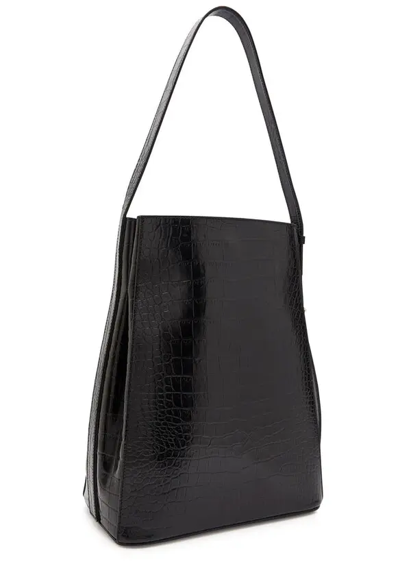 AMANU The Somalia Crocodile-embossed Leather Tote