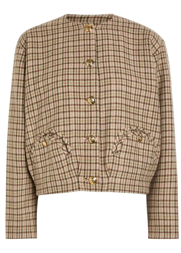 BLAZÉ MILANO Altai Checked Wool And Cashmere-blend Jacket