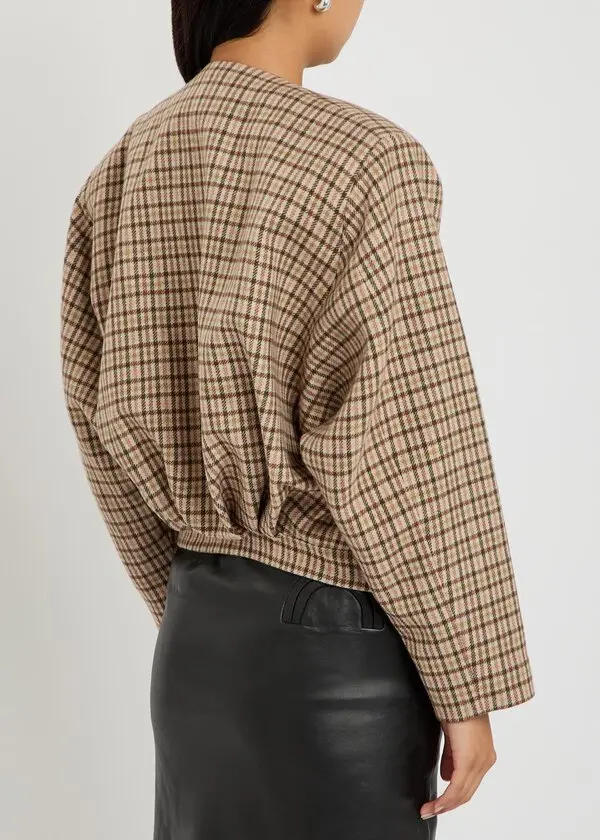 BLAZÉ MILANO Altai Checked Wool And Cashmere-blend Jacket