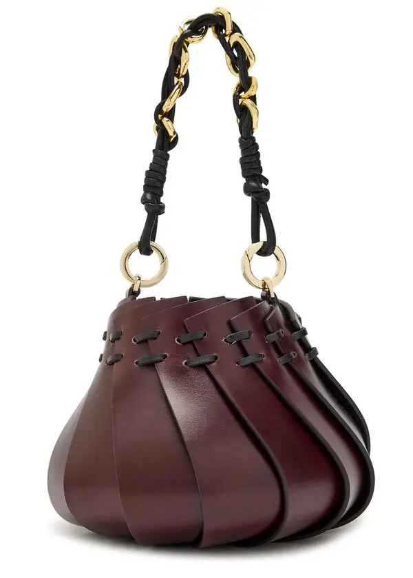 AMANU Mini Burundi Panelled Leather Bucket Bag