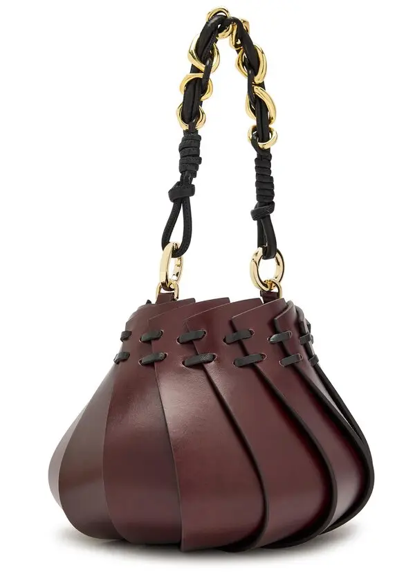 AMANU Mini Burundi Panelled Leather Bucket Bag