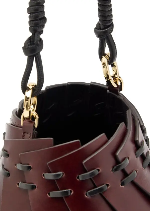 AMANU Mini Burundi Panelled Leather Bucket Bag