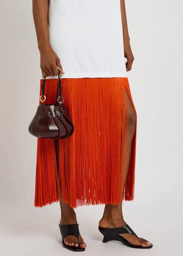 AMANU Mini Burundi Panelled Leather Bucket Bag