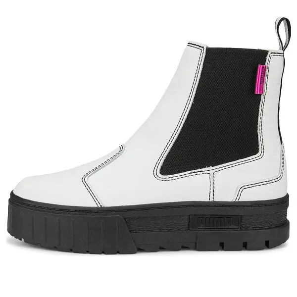 PUMA Mayze Pop Chelsea Boots - White/black