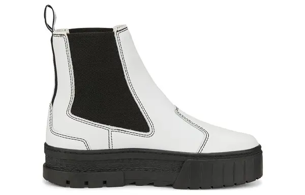 PUMA Mayze Pop Chelsea Boots - White/black