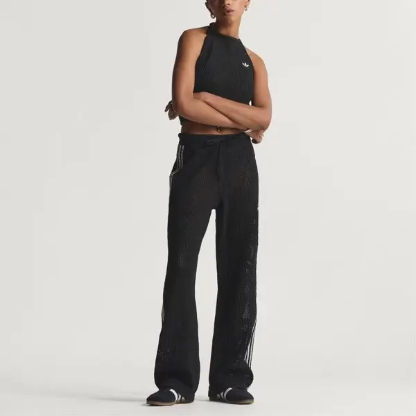 Adidas Originals Knitted Crochet Track Pants - Black