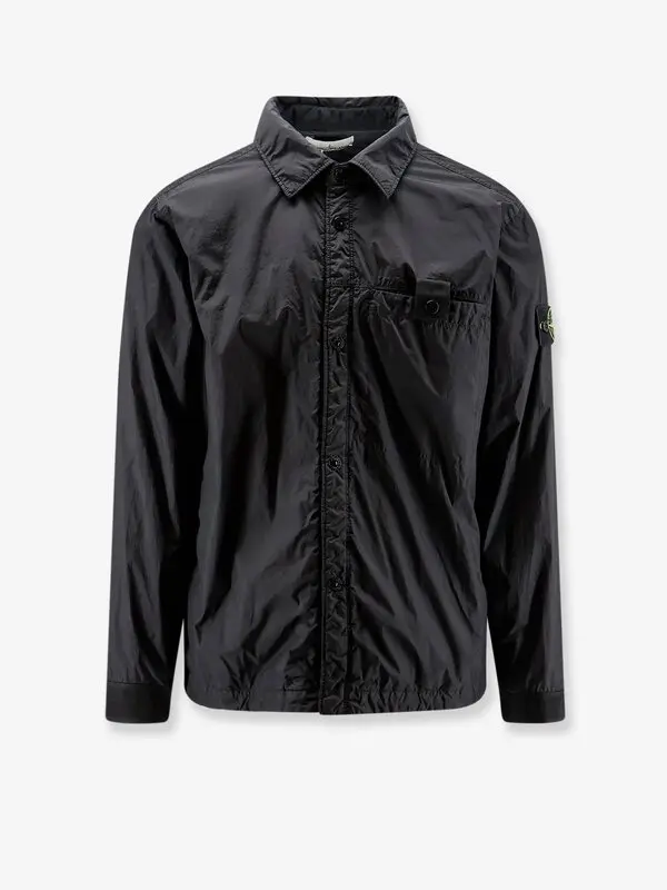 Stone Island Recycled Nylon Crinkle Reps Jacket - Black