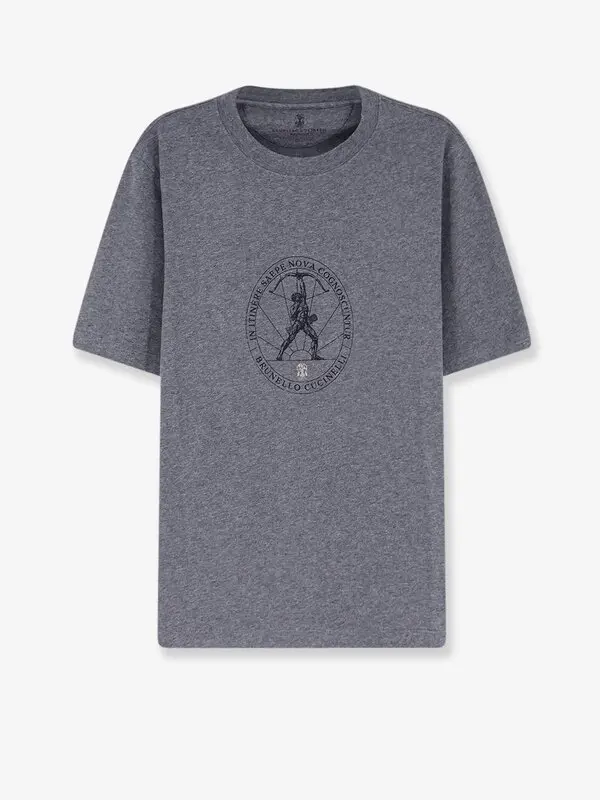 Brunello Cucinelli Cotton T-shirt With Front Print