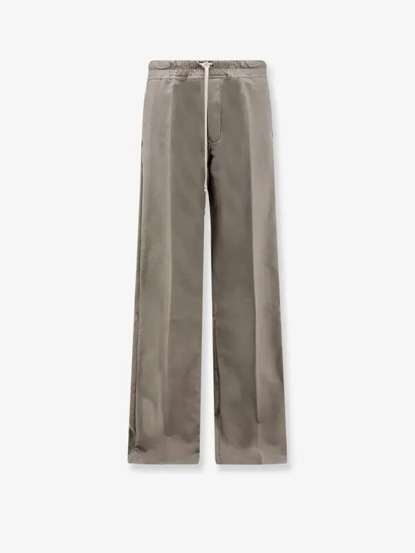 Rick Owens Dietrich Cotton Trousers - Gray