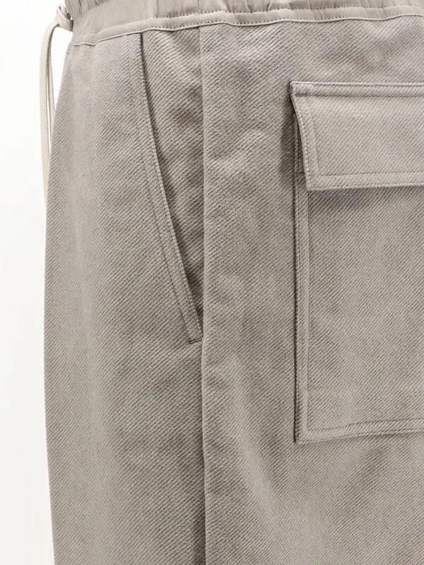 Rick Owens Dietrich Cotton Trousers - Gray